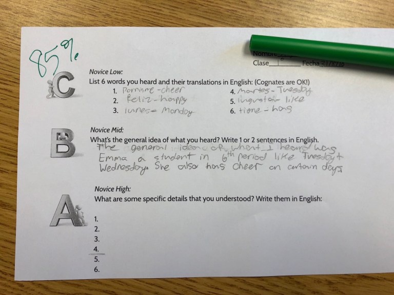 Interpretive Quick Quizzes – Señora Chase