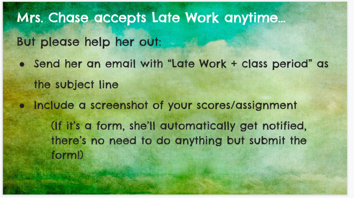 Late work like a boss: Google Tools to the rescue! – Señora Chase