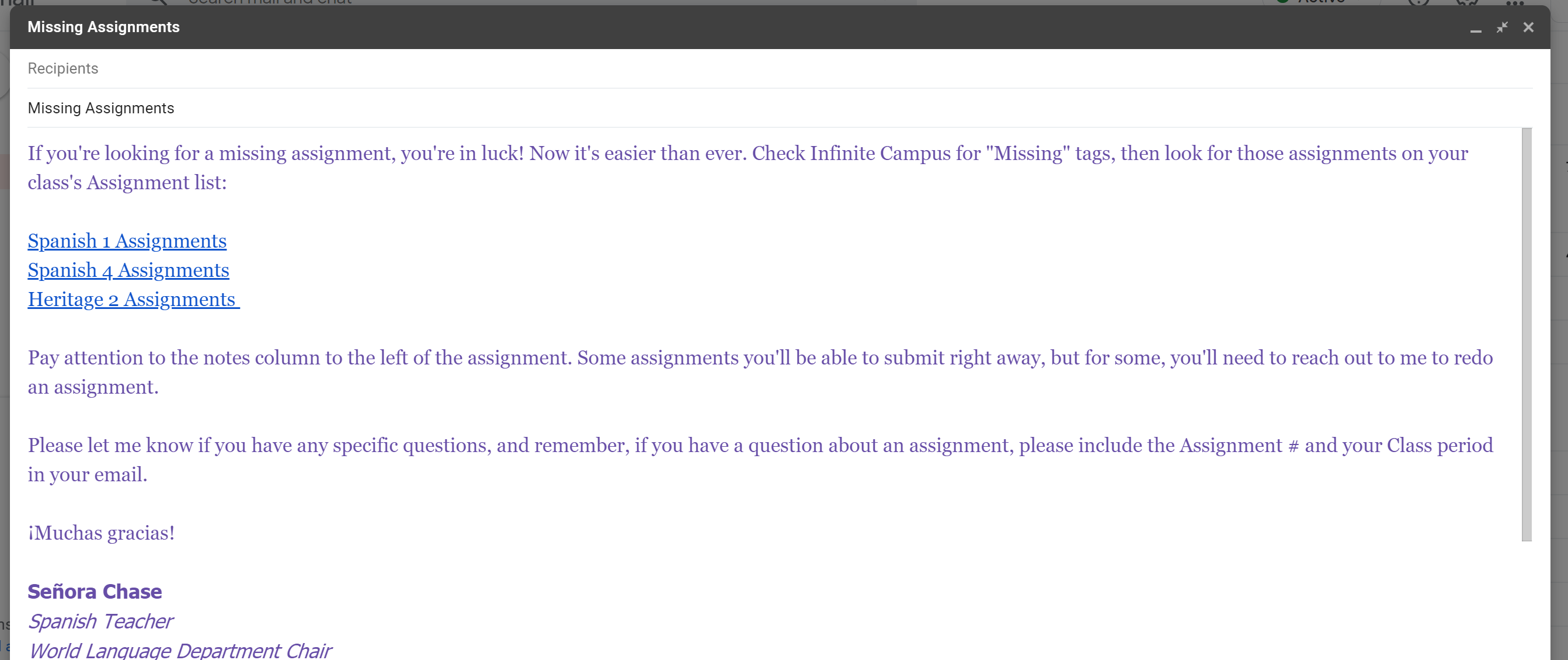 Running Assignment List: Best decision of 2020 – Señora Chase