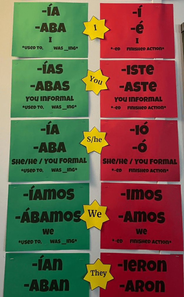 Making verb endings more accessible – Señora Chase