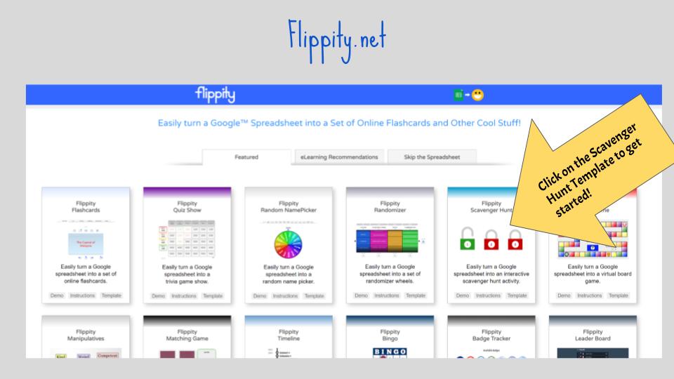 Flipping for Flippity: Scavenger Hunts – Señora Chase