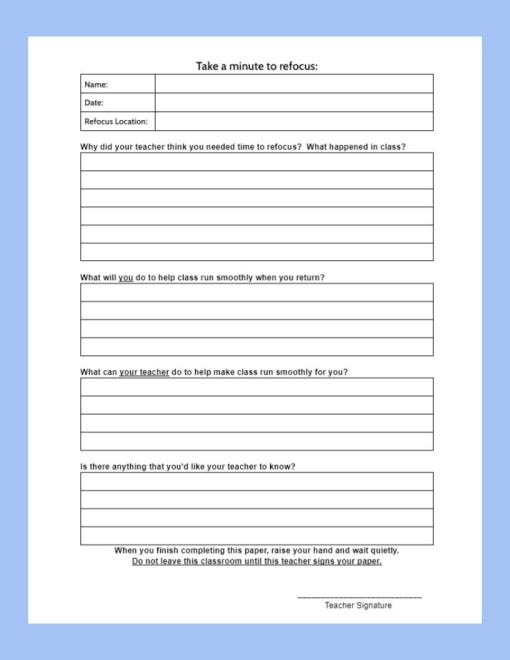 Refocus- a management lifesaver – Señora Chase