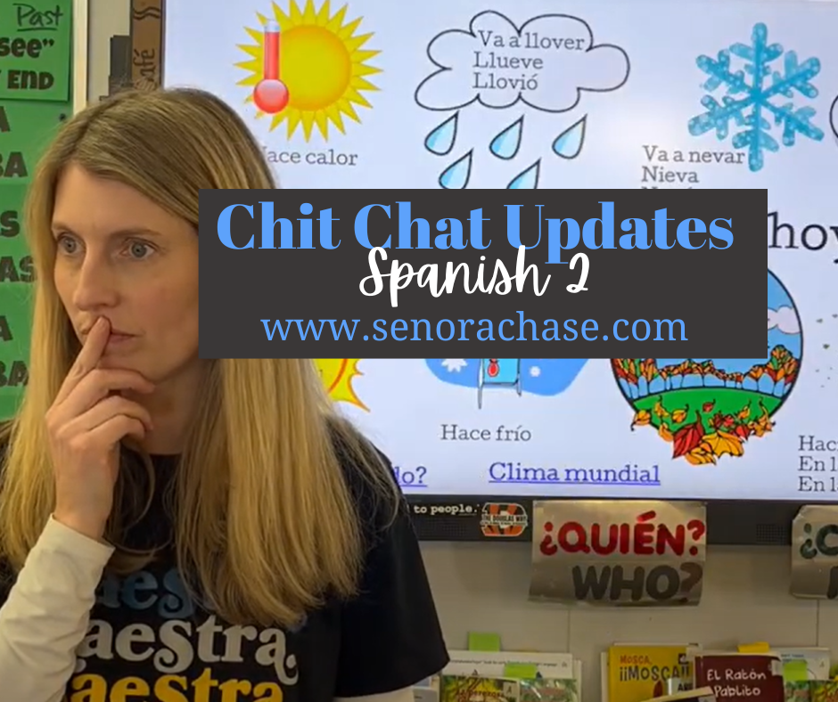 Chit Chat Updates for Spanish 2 – Señora Chase